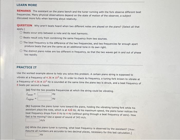 Solved LEARN MORE REMARKS The assistant on the piano bench | Chegg.com