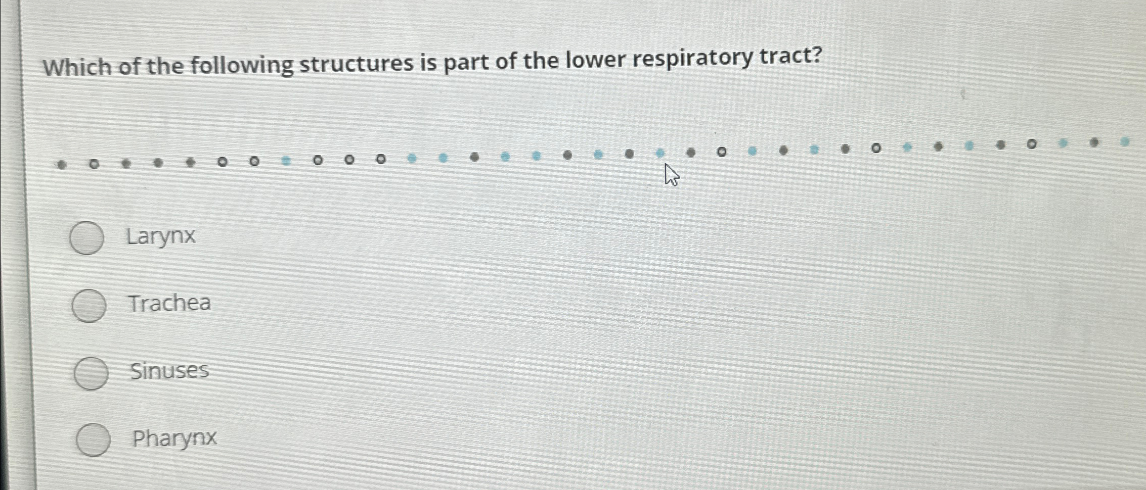Solved Which of the following structures is part of the | Chegg.com