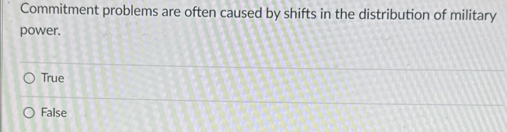 Solved Commitment problems are often caused by shifts in the | Chegg.com