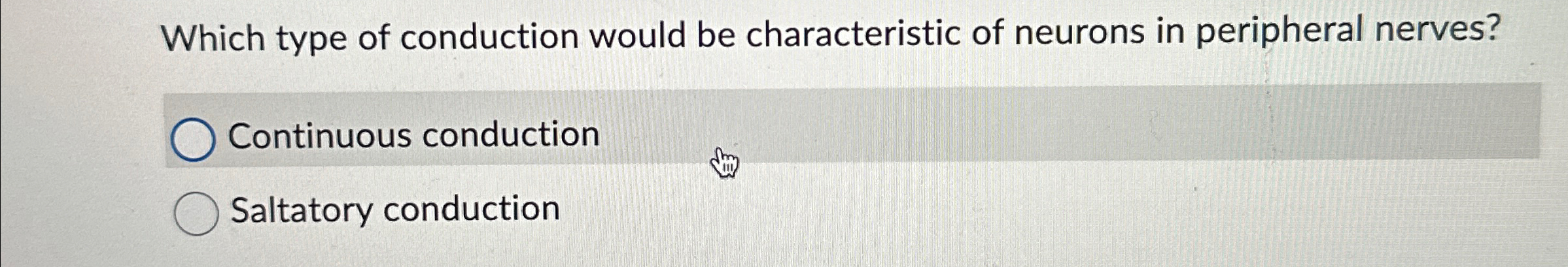 Solved Which type of conduction would be characteristic of | Chegg.com
