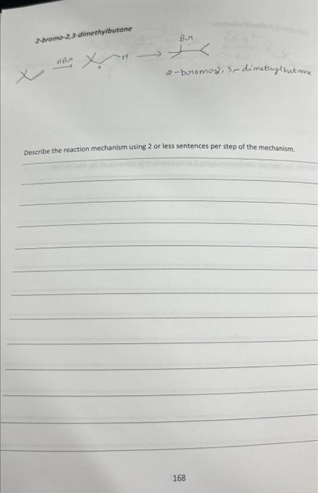 Solved Describe the reaction mechanism using 2 or less | Chegg.com