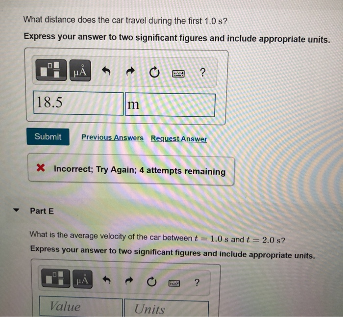 Solved What distance does the car travel during the first | Chegg.com