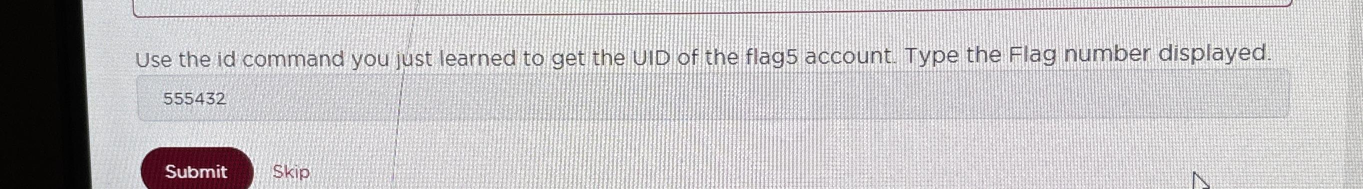 Solved Use the id command you just learned to get the UID of | Chegg.com