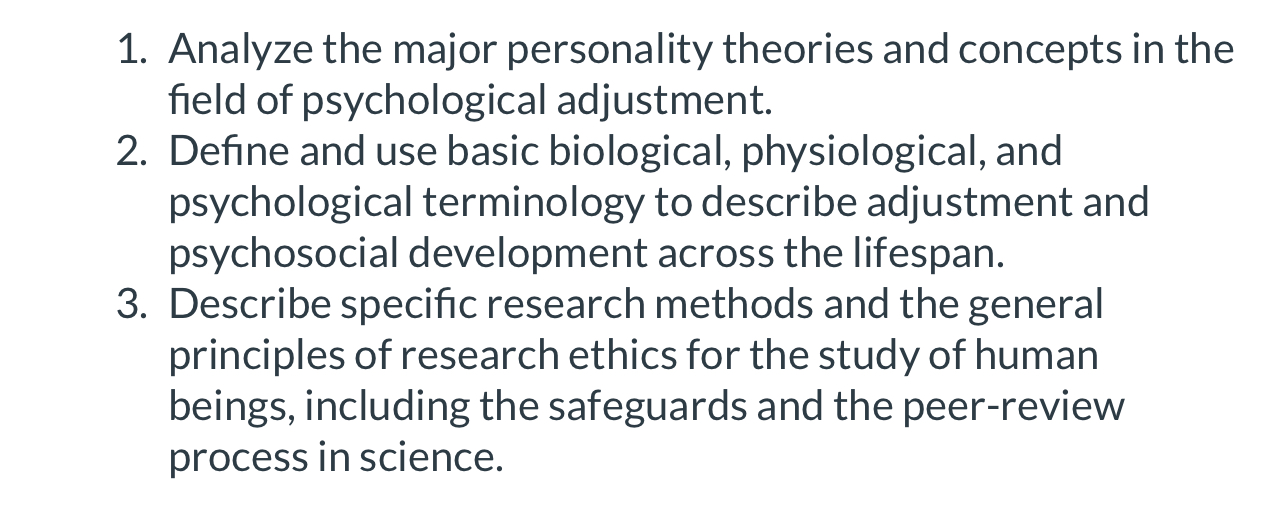 Solved Analyze the major personality theories and concepts | Chegg.com