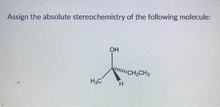Solved Assign the absolute stereochemistry of the following | Chegg.com