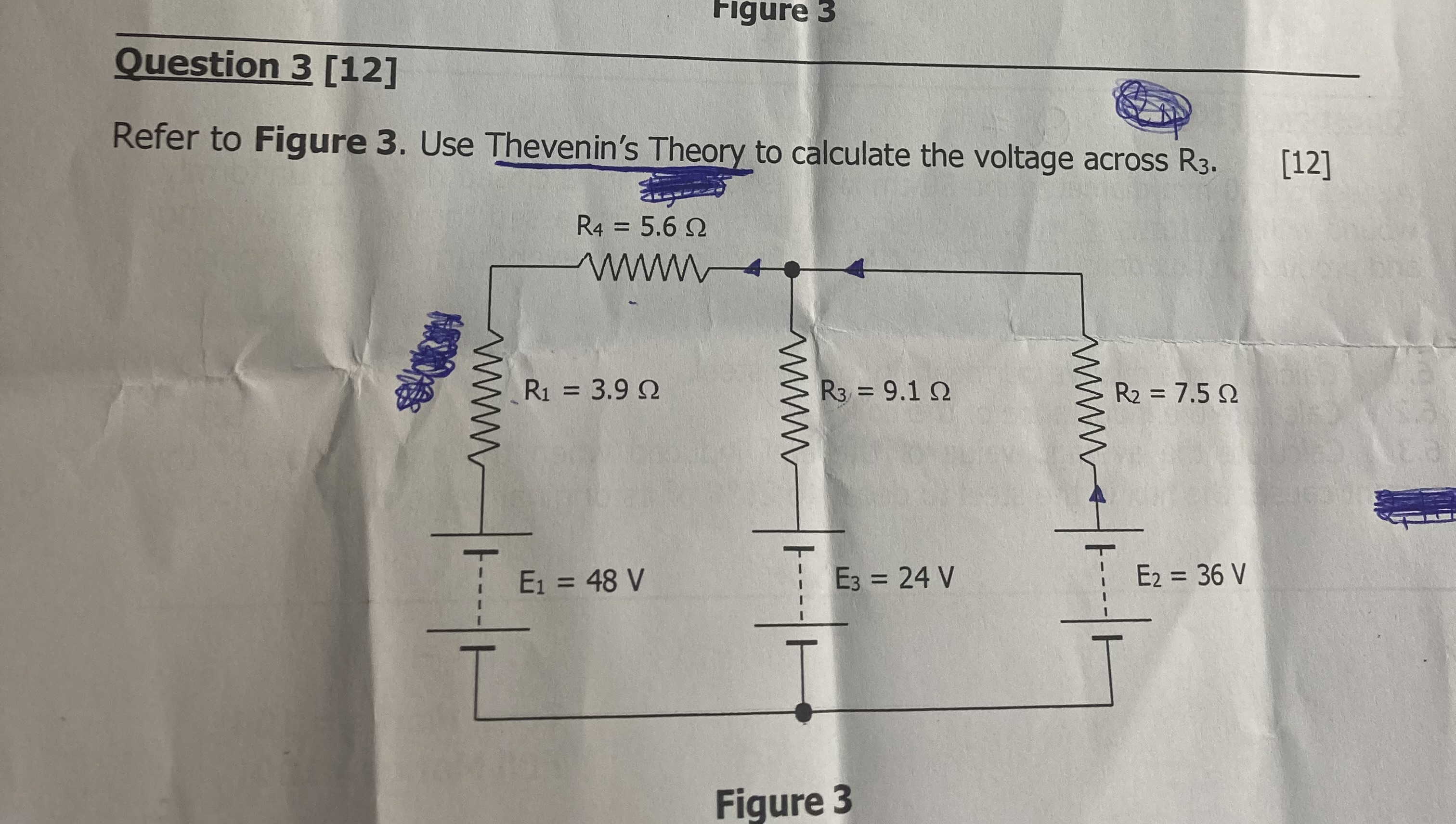 Solved Figure 3Question 3 [12]Refer to Figure 3. ﻿Use | Chegg.com
