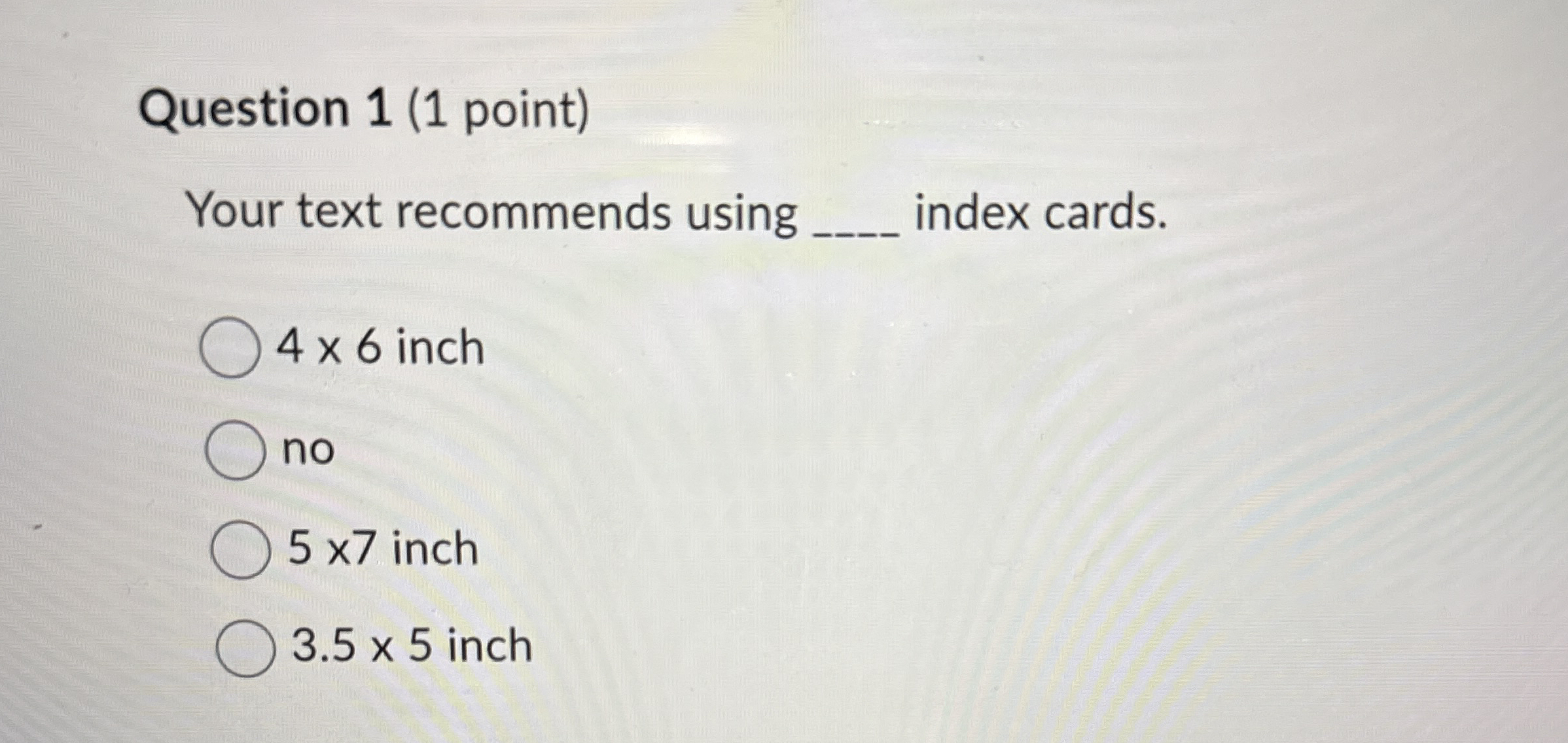 Question 1 (1 ﻿point)Your text recommends using q, | Chegg.com