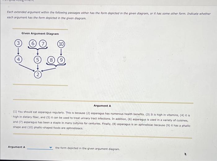 Solved Each extended argument within the following passages | Chegg.com