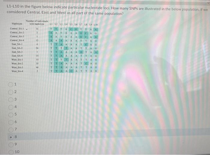 Solved L1-L10 in the figure below indicate particular | Chegg.com