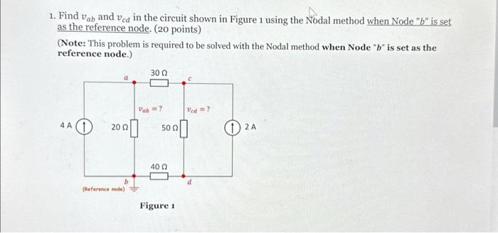 Solved 1. Find vab and vcd in the circuit shown in Figure 1 | Chegg.com