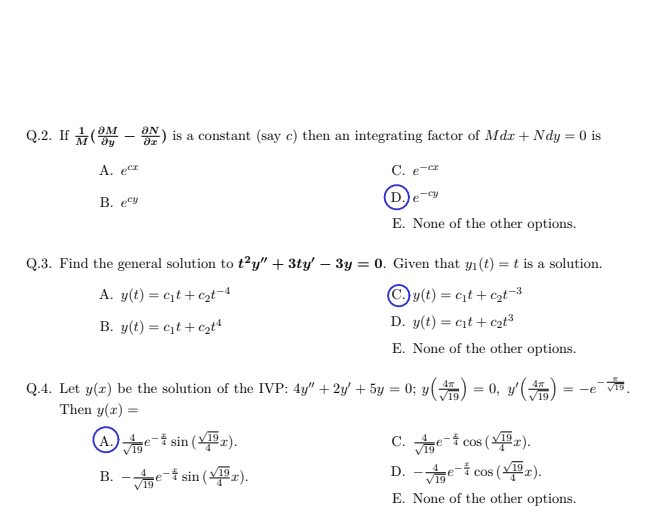 Solved Q.2. ﻿If 1M(delMdely-delNdelx) ﻿is a constant (say | Chegg.com