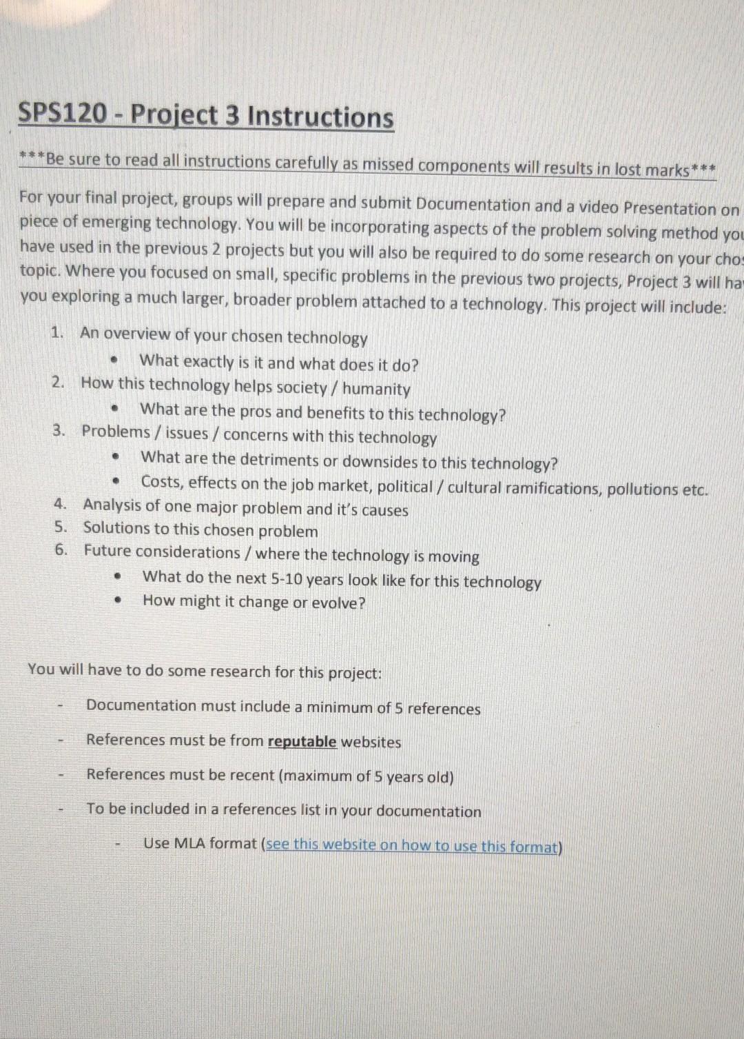 SPS120 - Project 3 Instructions ***Be sure to read | Chegg.com