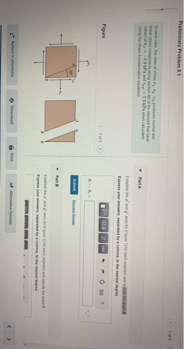 Solved Preliminary Problem 9.1 1 of 5 In each case, the | Chegg.com