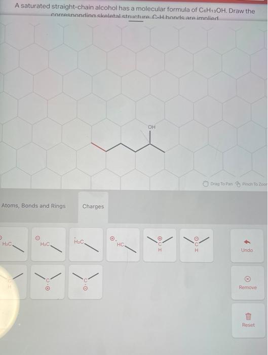 Solved A saturated straight-chain alcohol has a molecular | Chegg.com