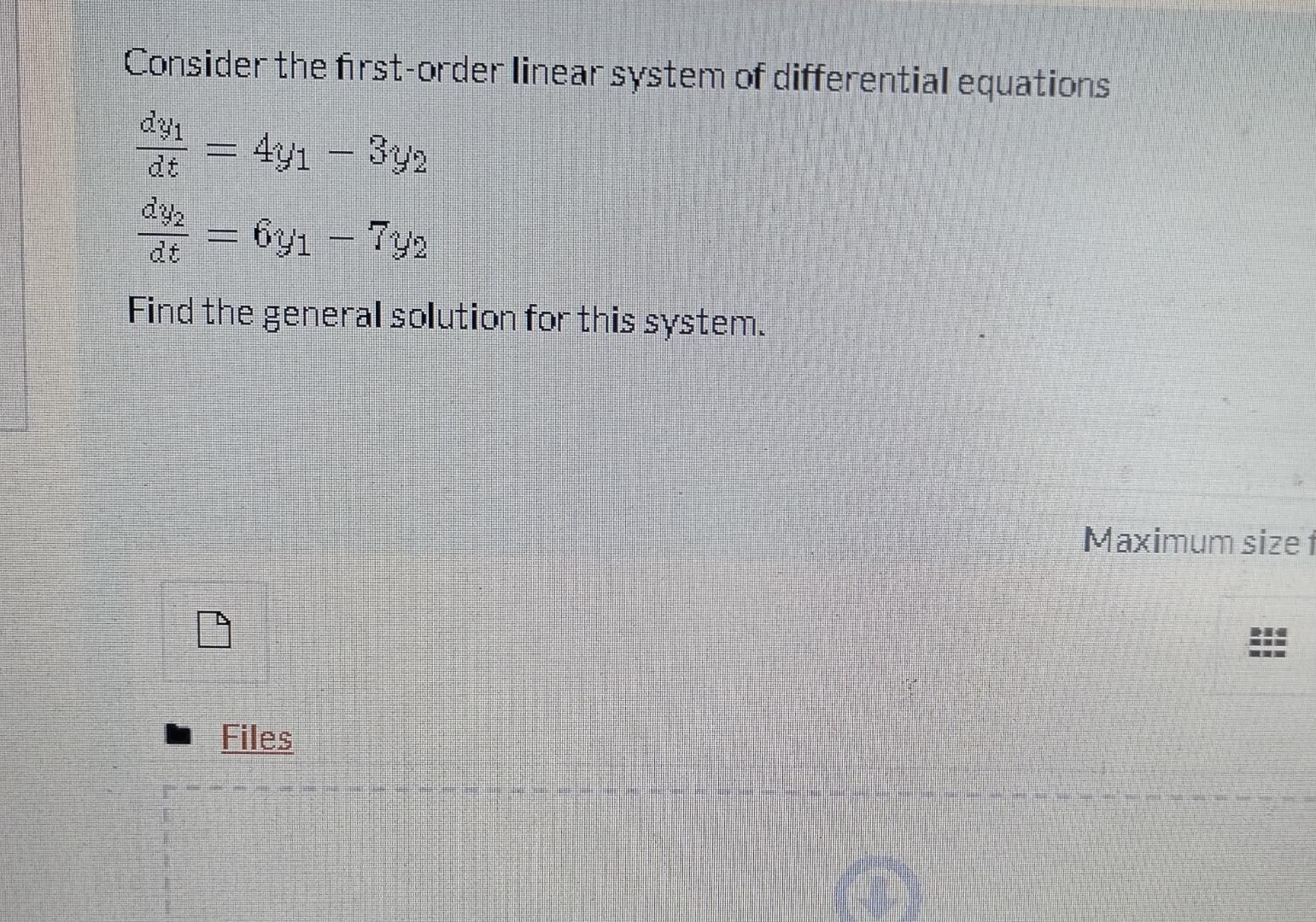 Solved Consider the first-order linear system of | Chegg.com
