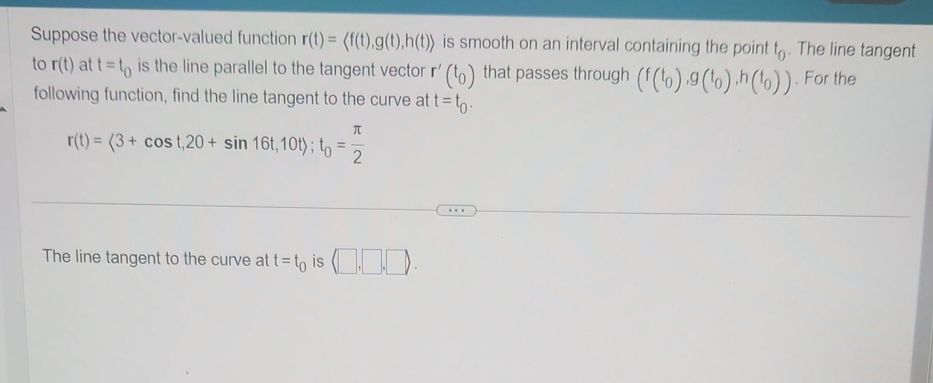 Solved Suppose the vector-valued function | Chegg.com