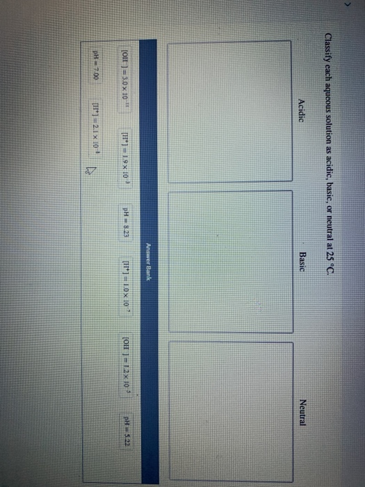Classify each aqueous solution as acidic, basic, or | Chegg.com