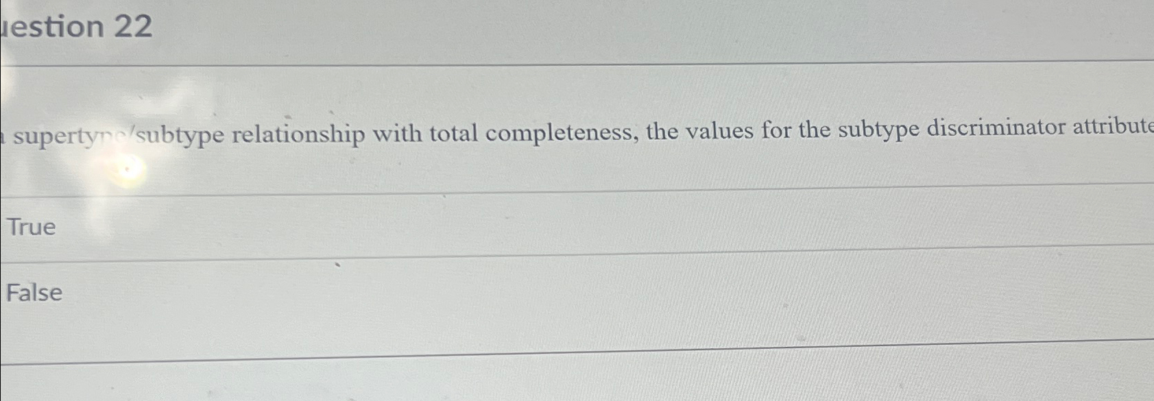 Solved In an supertync'subtype relationship with total | Chegg.com