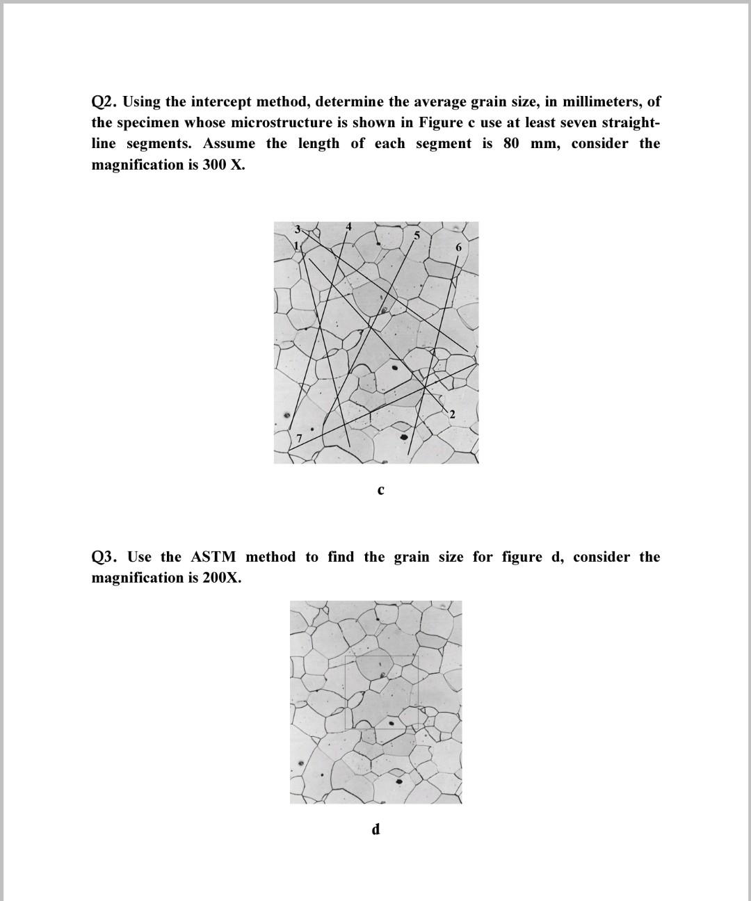 Solved Q2. Using the intercept method, determine the average | Chegg.com