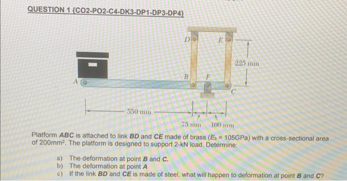Solved QUESTION 1 (CO2-PO2-C4-DK3-DP1-DP3-DP4) 550 mm DO B | Chegg.com