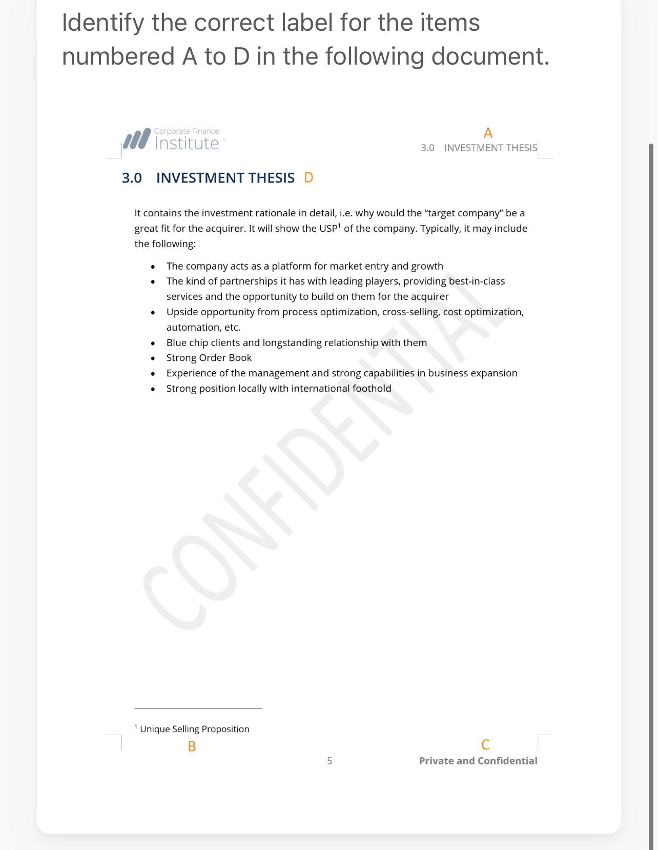 Solved Identify the correct label for the items numbered A | Chegg.com