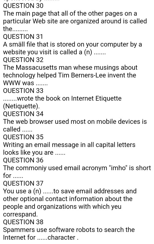 Solved web fluency Question 1 The first browsers were | Chegg.com
