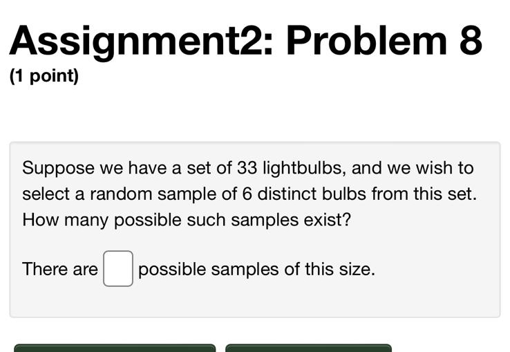 Solved Assignment2: Problem 8(1 ﻿point)Suppose we have a set | Chegg.com