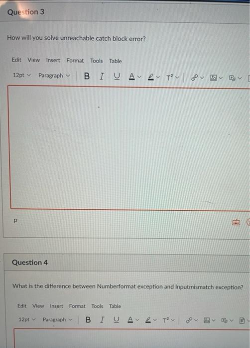 Solved D Question 1 Is it okay to have empty catch block? | Chegg.com