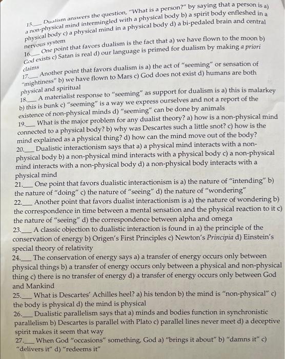 PHI 201 Introduction to Philosophy Test 3: Chapter 5 | Chegg.com
