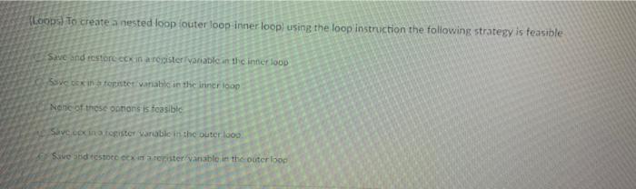 Solved (Loops) To create a nested loop (outer loop inner | Chegg.com
