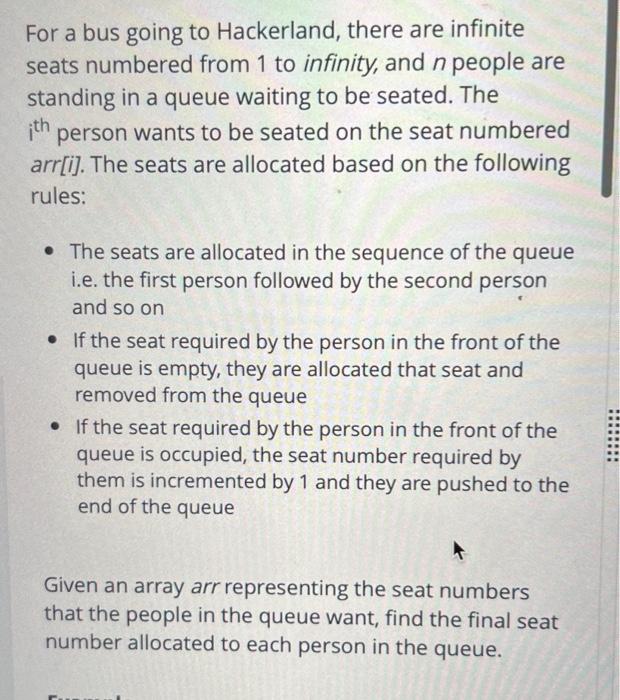 Solved For a bus going to Hackerland, there are infinite | Chegg.com