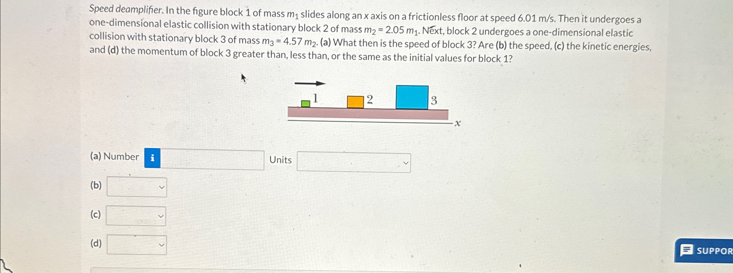 Solved Speed deamplifier. In the figure block 1 ﻿of mass m1 | Chegg.com