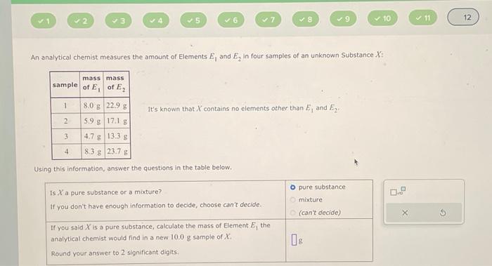 Solved An analytical chemist measures the amount of Elements | Chegg.com