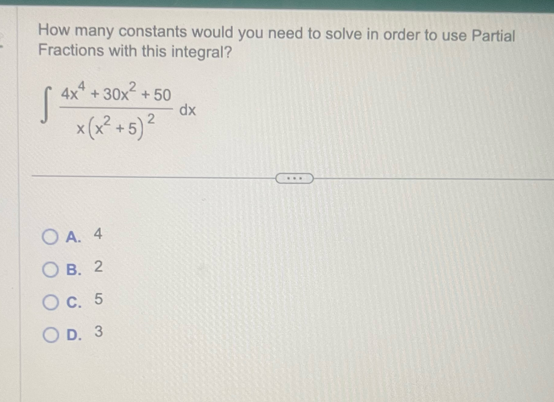 Solved How many constants would you need to solve in order | Chegg.com