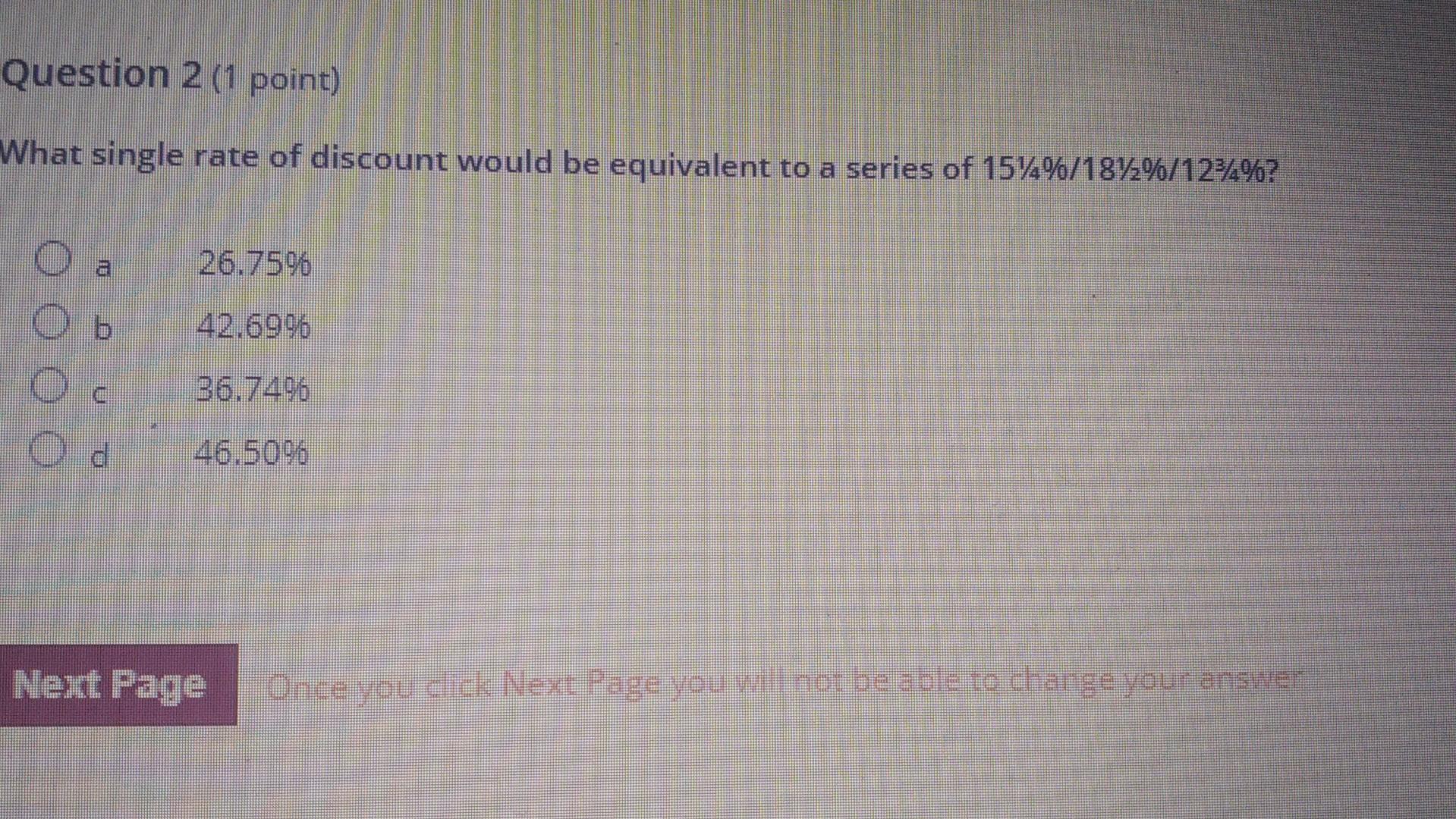 Solved What single rate of discount would be equivalent to a | Chegg.com