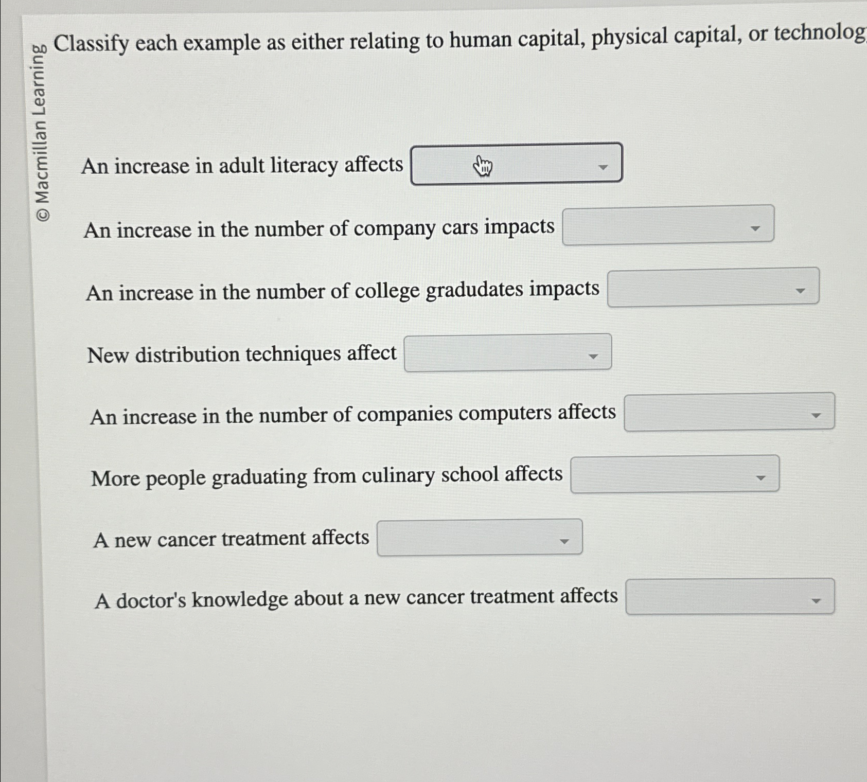 Solved Classify each example as either relating to human | Chegg.com