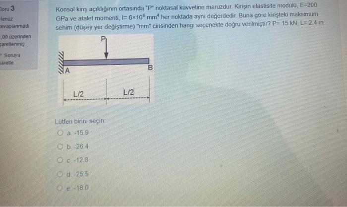 Solved Sekideki kesit V=200 Niuk kesme kuvvetine maruzsa | Chegg.com