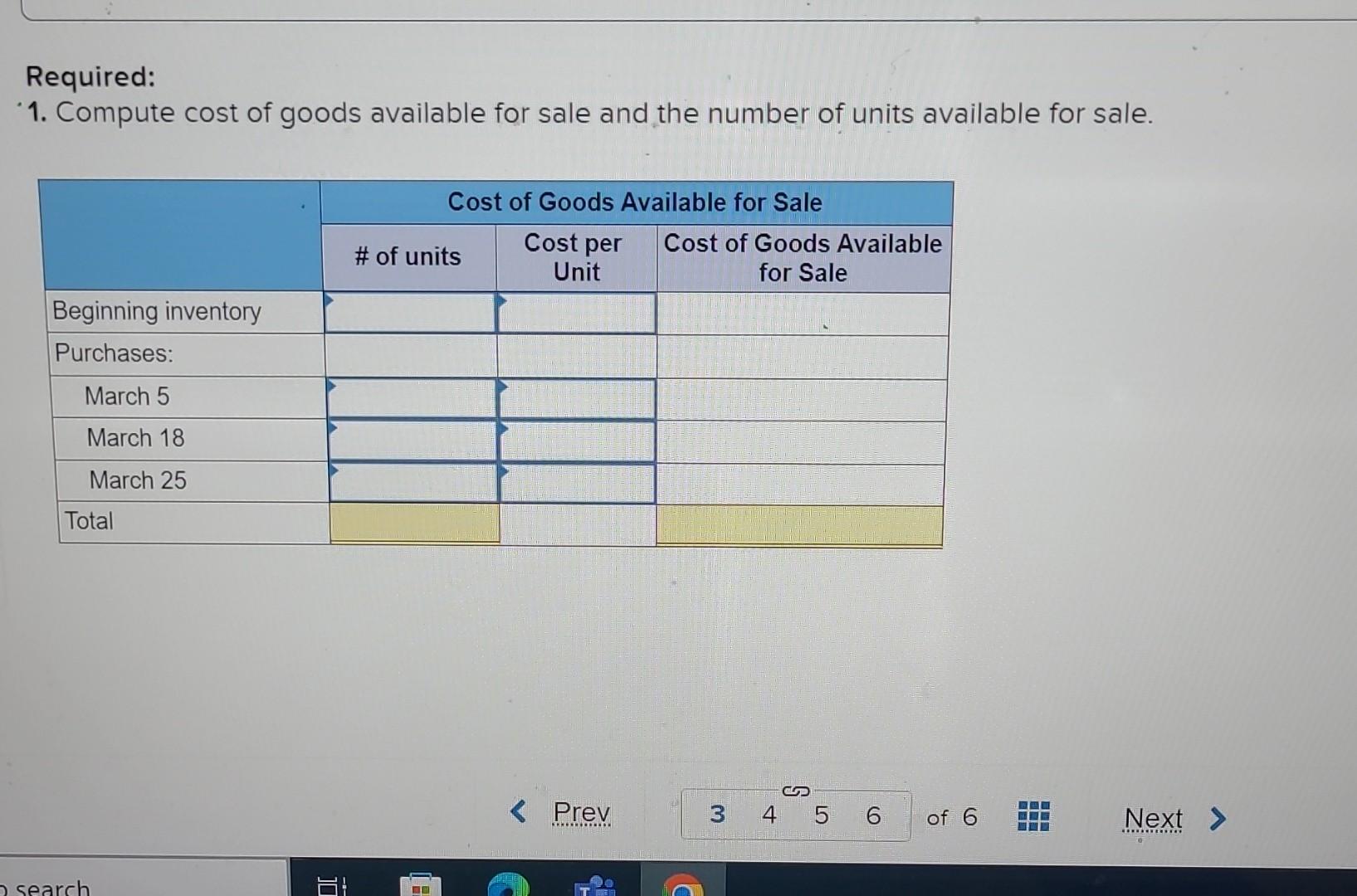 Solved Required: 1. Compute cost of goods available for sale | Chegg.com