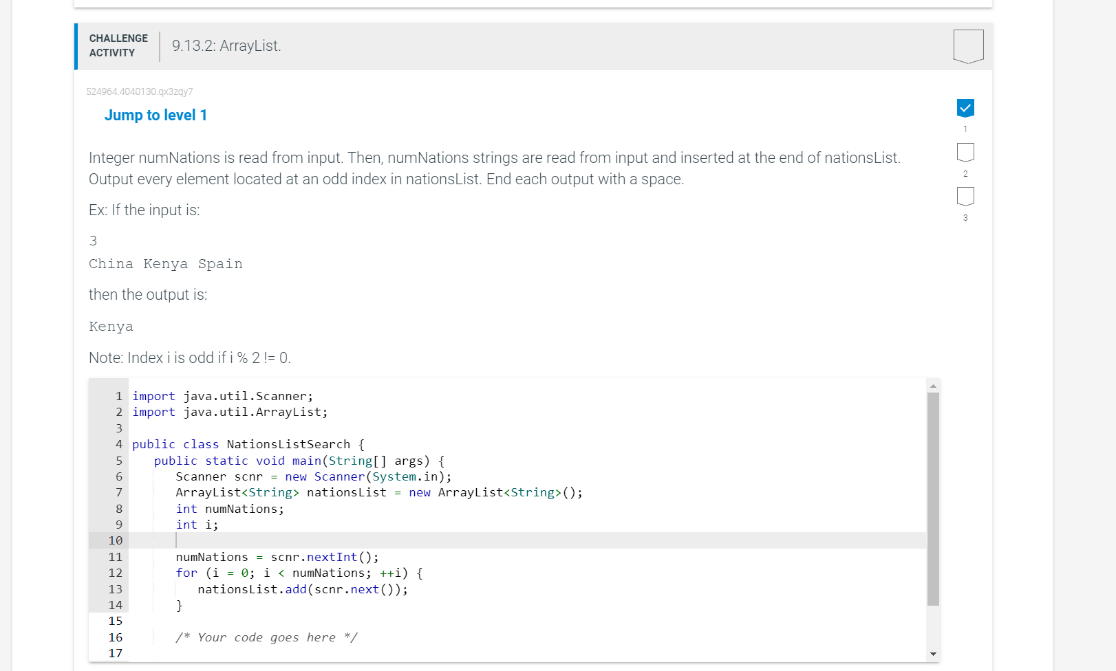 Solved Integer numNations is read from input. Then, | Chegg.com