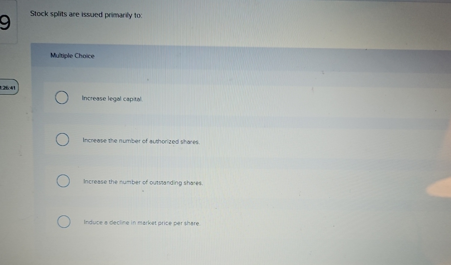 Solved Stock splits are issued primarily to:Multiple | Chegg.com