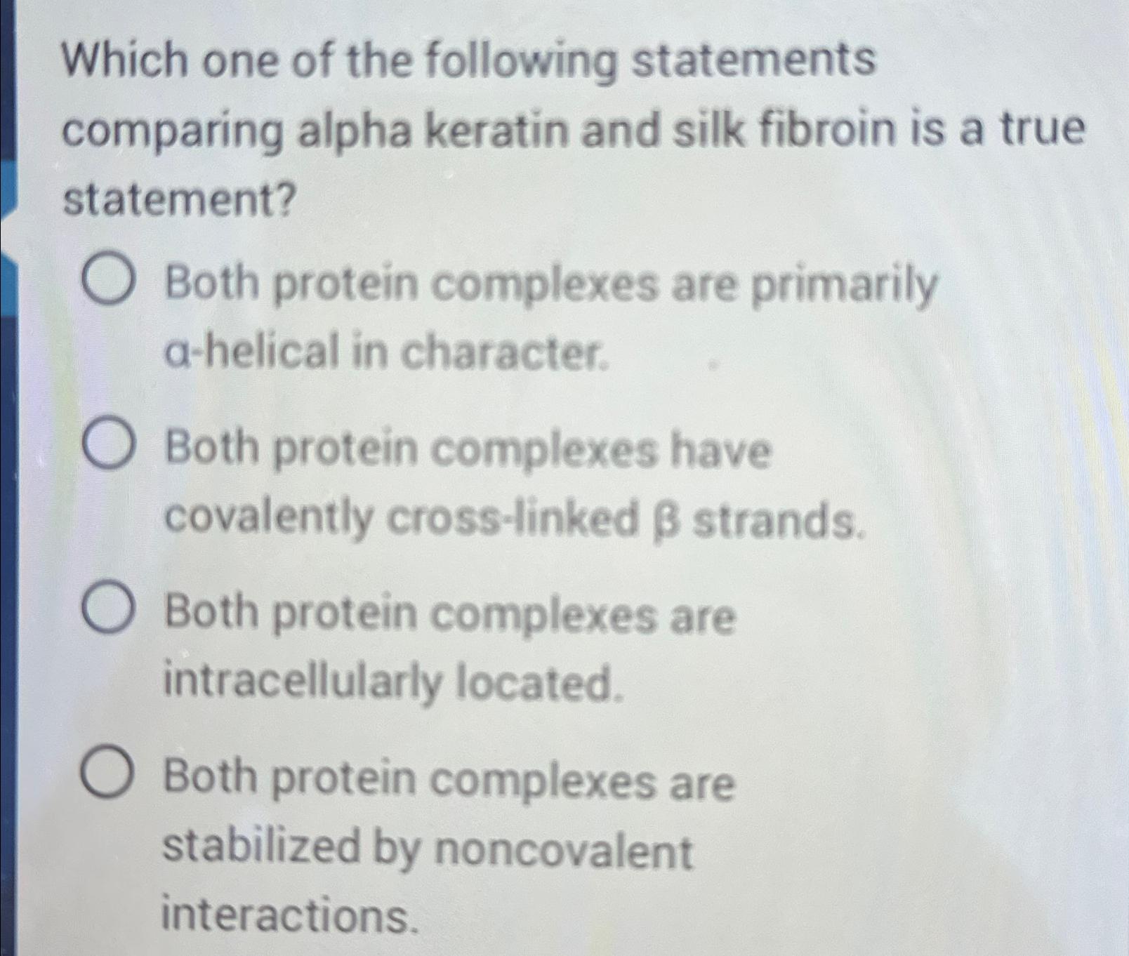 Solved Which one of the following statements comparing alpha | Chegg.com