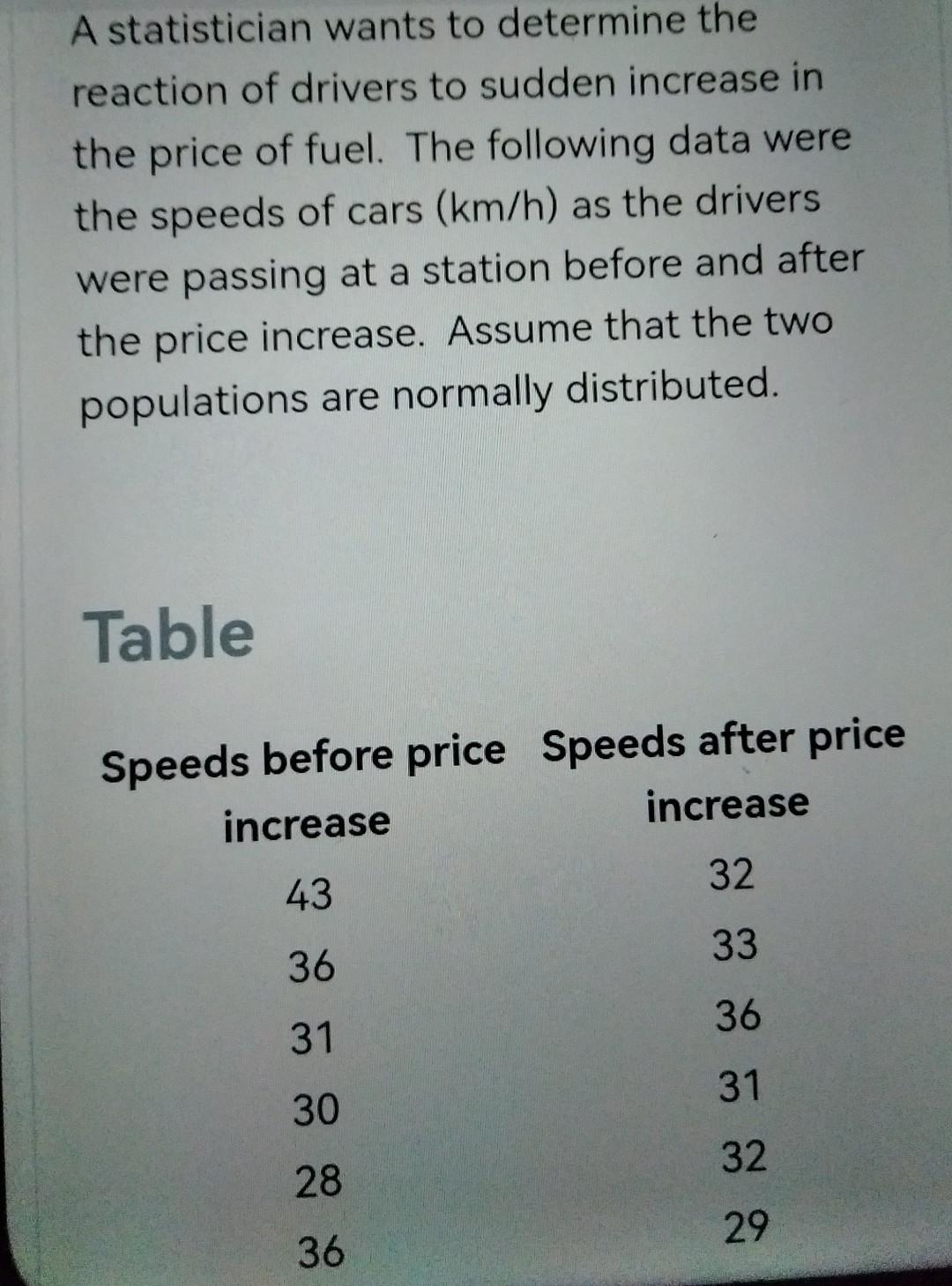 Solved A statistician wants to determine the reaction of | Chegg.com