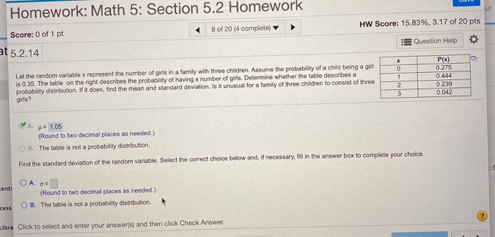 Solved Homework Math 5 Section 5 2 Homework 8 Of 20 4