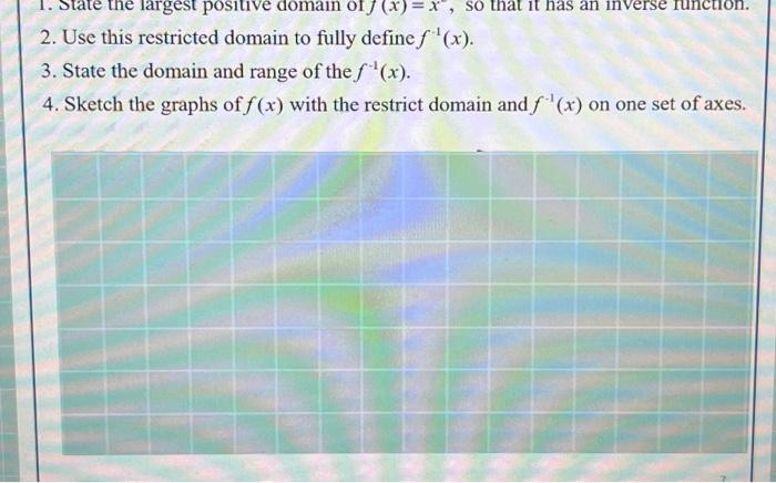 Solved 2. Use this restricted domain to fully define \\( | Chegg.com