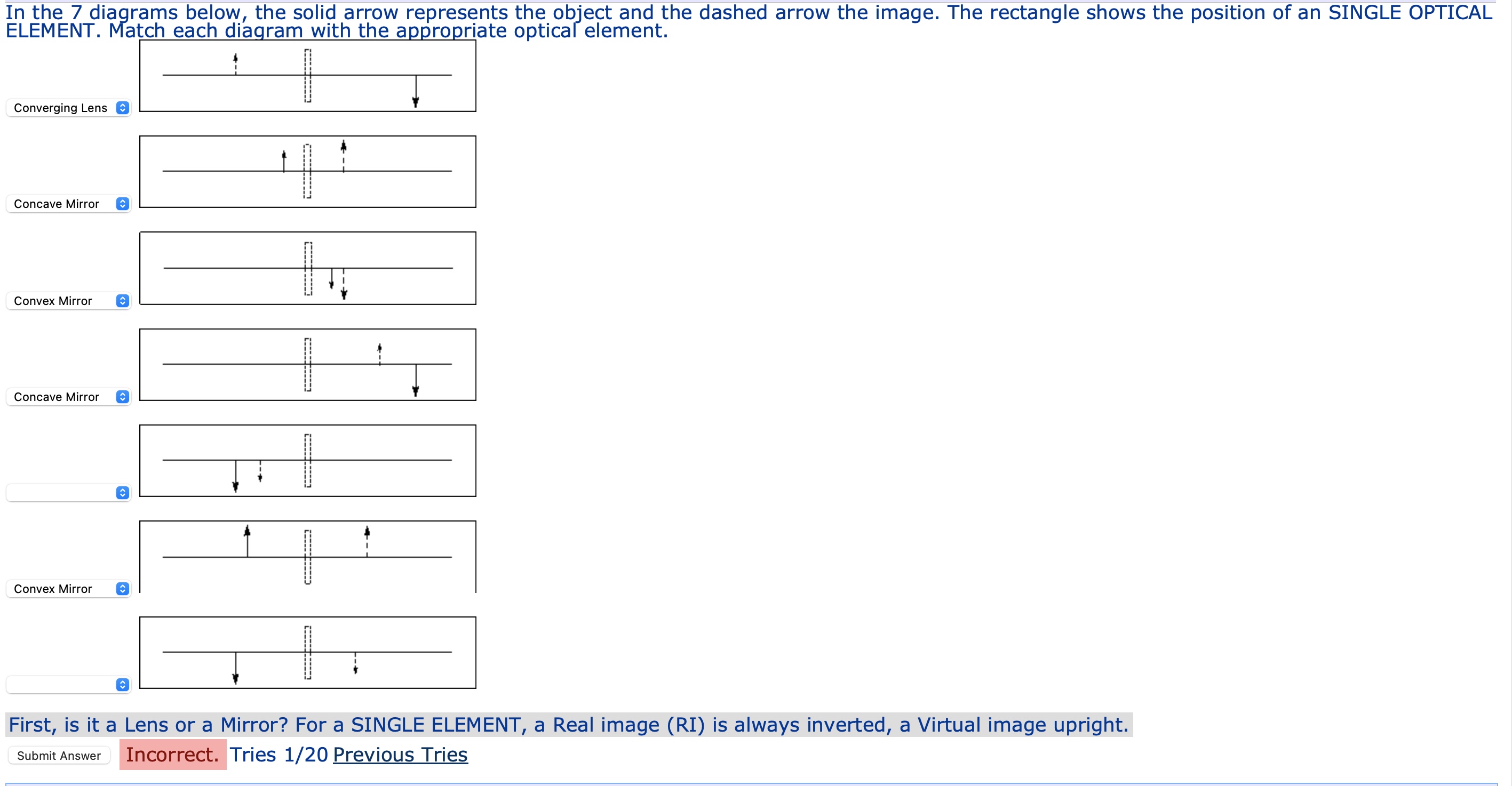 Solved In the 7 ﻿diagrams below, the solid arrow represents | Chegg.com