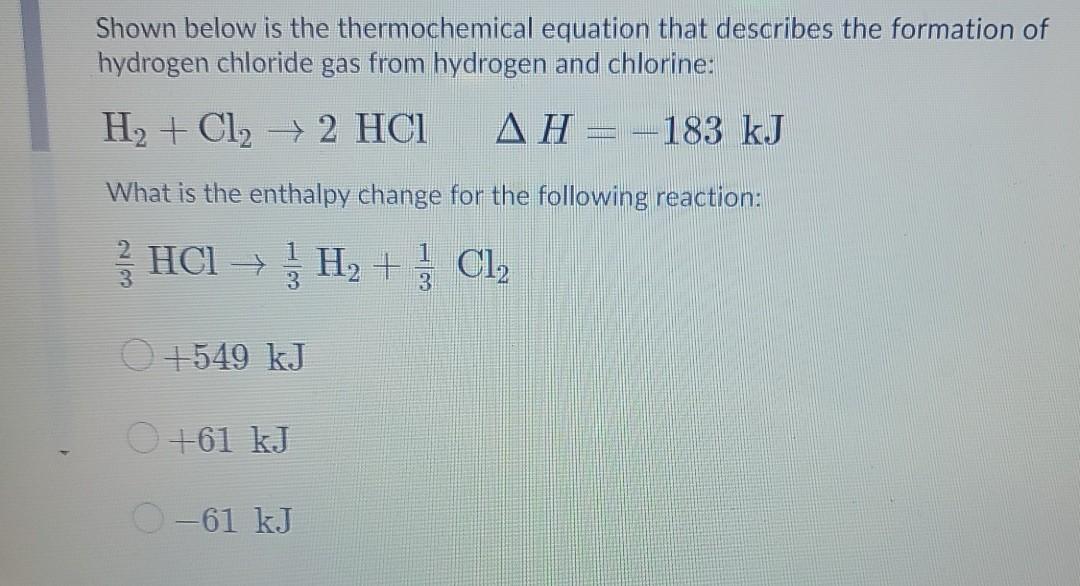 Solved Shown below is the thermochemical equation that | Chegg.com