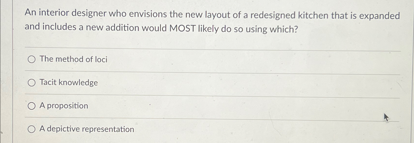 Solved An interior designer who envisions the new layout of | Chegg.com