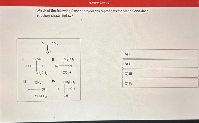 Solved Which of the following Fischer projections represents | Chegg.com