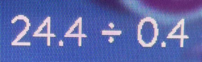 Solved 24.4÷0.4 | Chegg.com