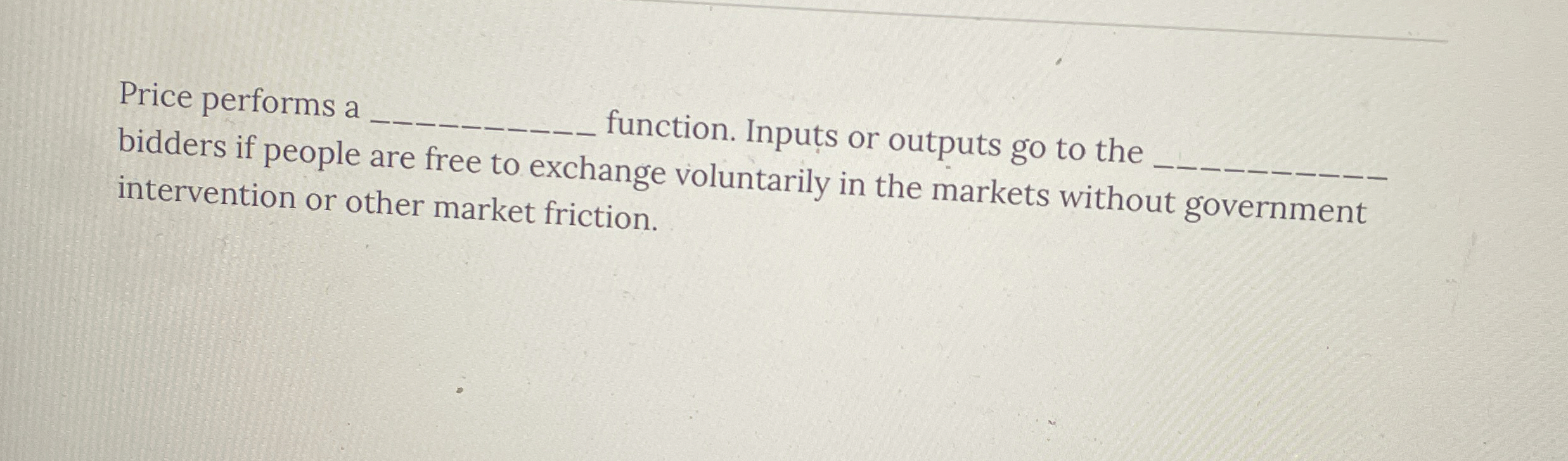 Solved Price performs a q, ﻿function. Inputs or outputs go | Chegg.com